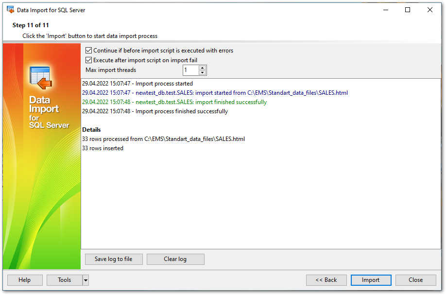 Online Documentation For Data Import For Sql Server Sqlmanager